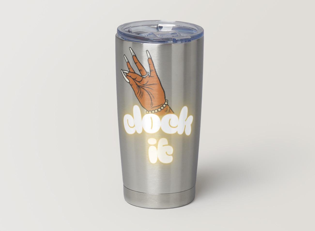 Clock It PNG: Viral Tiktok Slang, Finger Tap Meme Digital Download Png ...