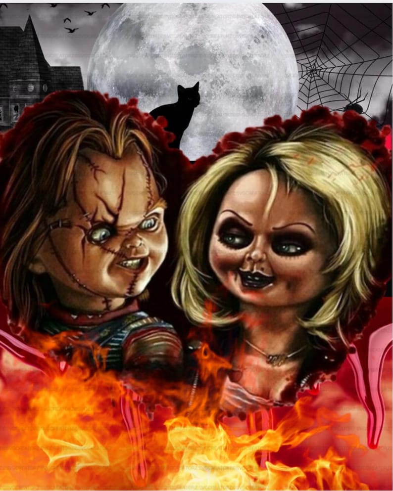 Chucky and Tiffany Digital Download | Horror Movie Clipart | Creepy ...