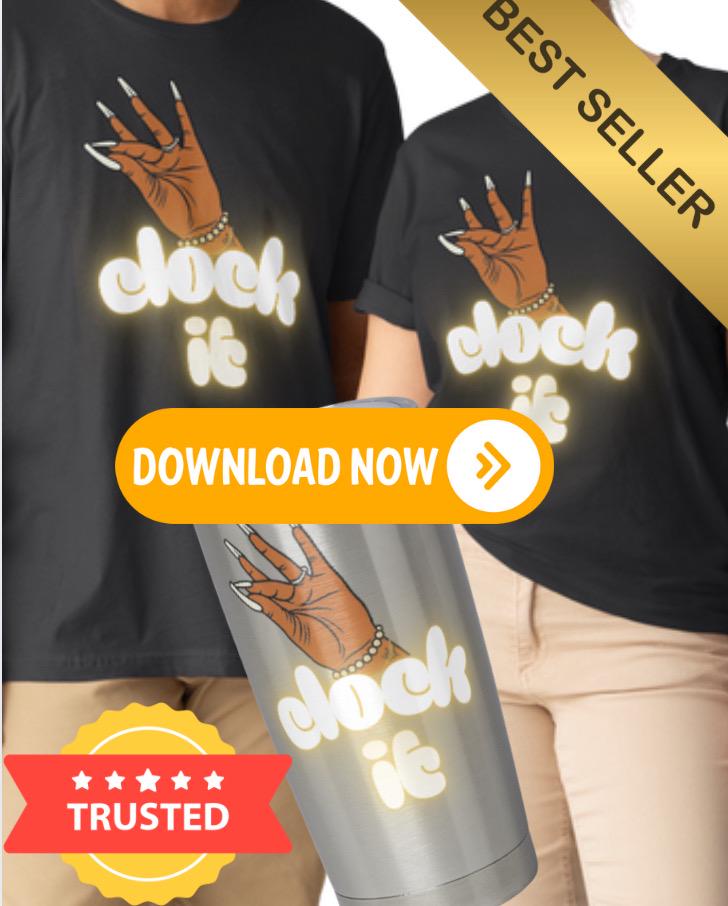 Clock It PNG: Viral Tiktok Slang, Finger Tap Meme Digital Download Png ...