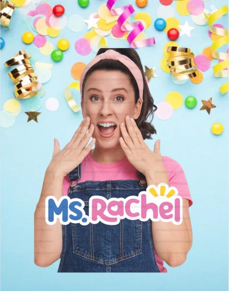 Ms. Rachel Transparent Background Toddler Theme Graphic Digital PNG for ...