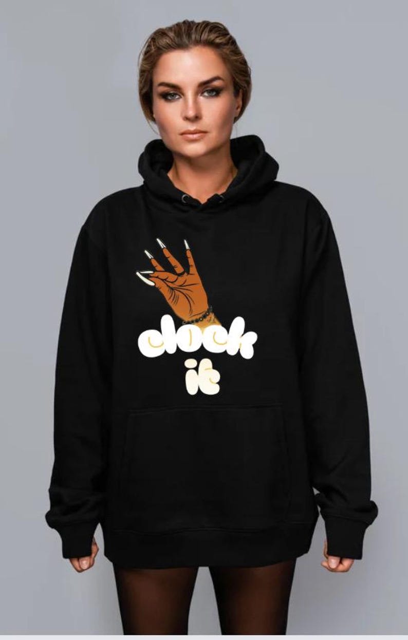 Clock It PNG: Viral Tiktok Slang, Finger Tap Meme Digital Download Png ...