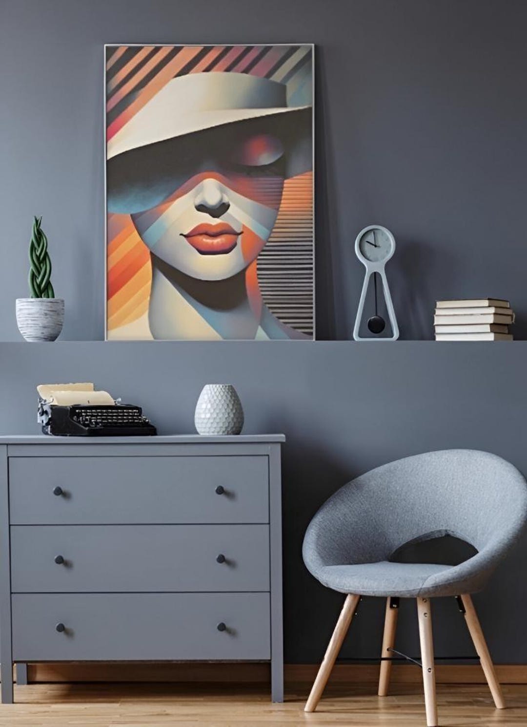 Abstract Female Portrait Print| Modern Feminine Wall Art|home Living ...
