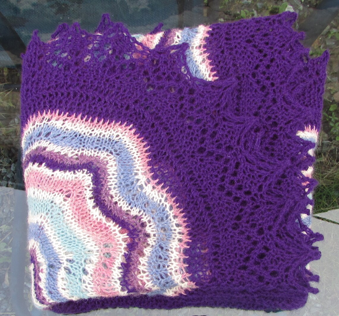 PDF, Traditional Hap Shawl, Knitting Pattern, Hand Knitting, Old Shale ...