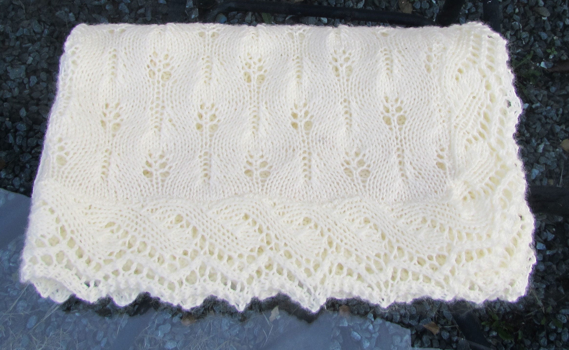 PDF, Baby Blanket, Knitting Pattern, Curving Lace Pattern, DK, 30 X 36 ...