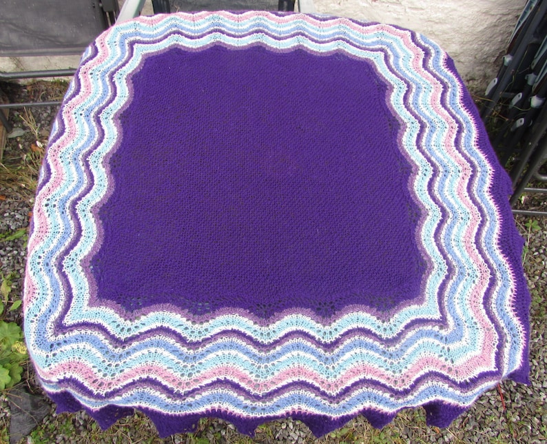 PDF, Traditional Hap Shawl, Knitting Pattern, Hand Knitting, Old Shale ...