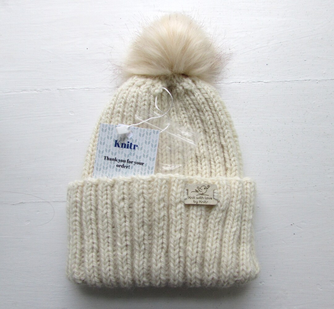 Aran Weight Hat, Beige, Alpaca and Wool, M Size - Etsy