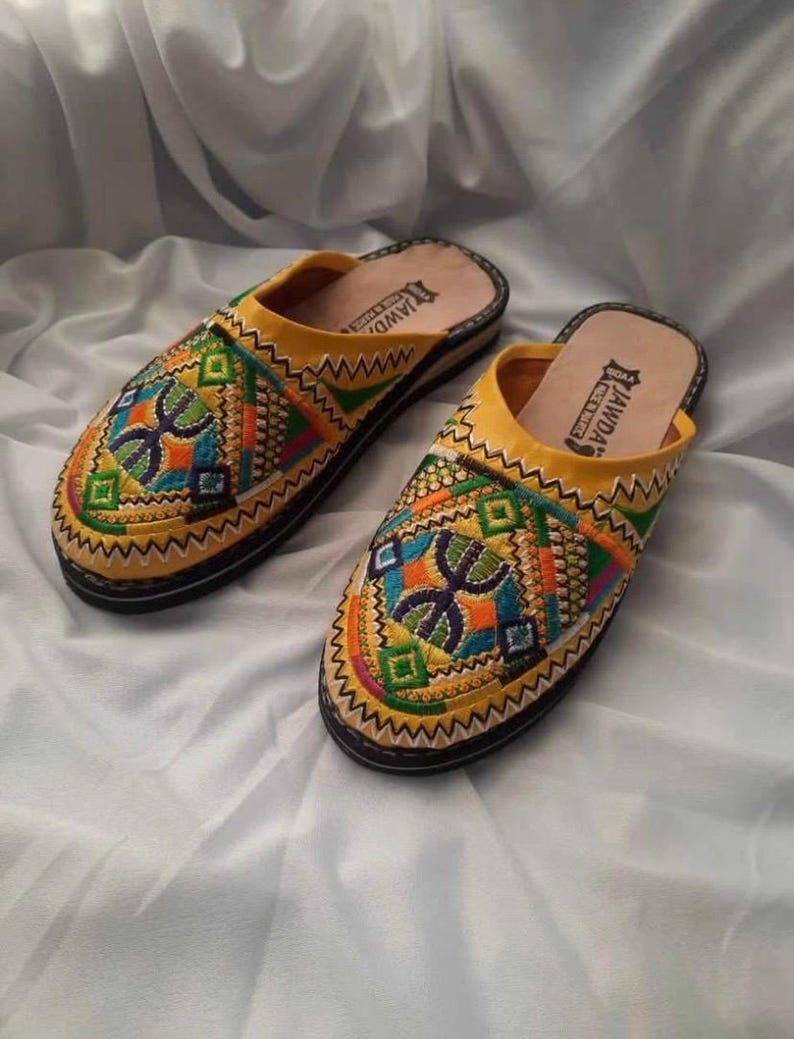 Chaussures Marocaines Traditionnelles « Blgha Amazighiya » - Etsy