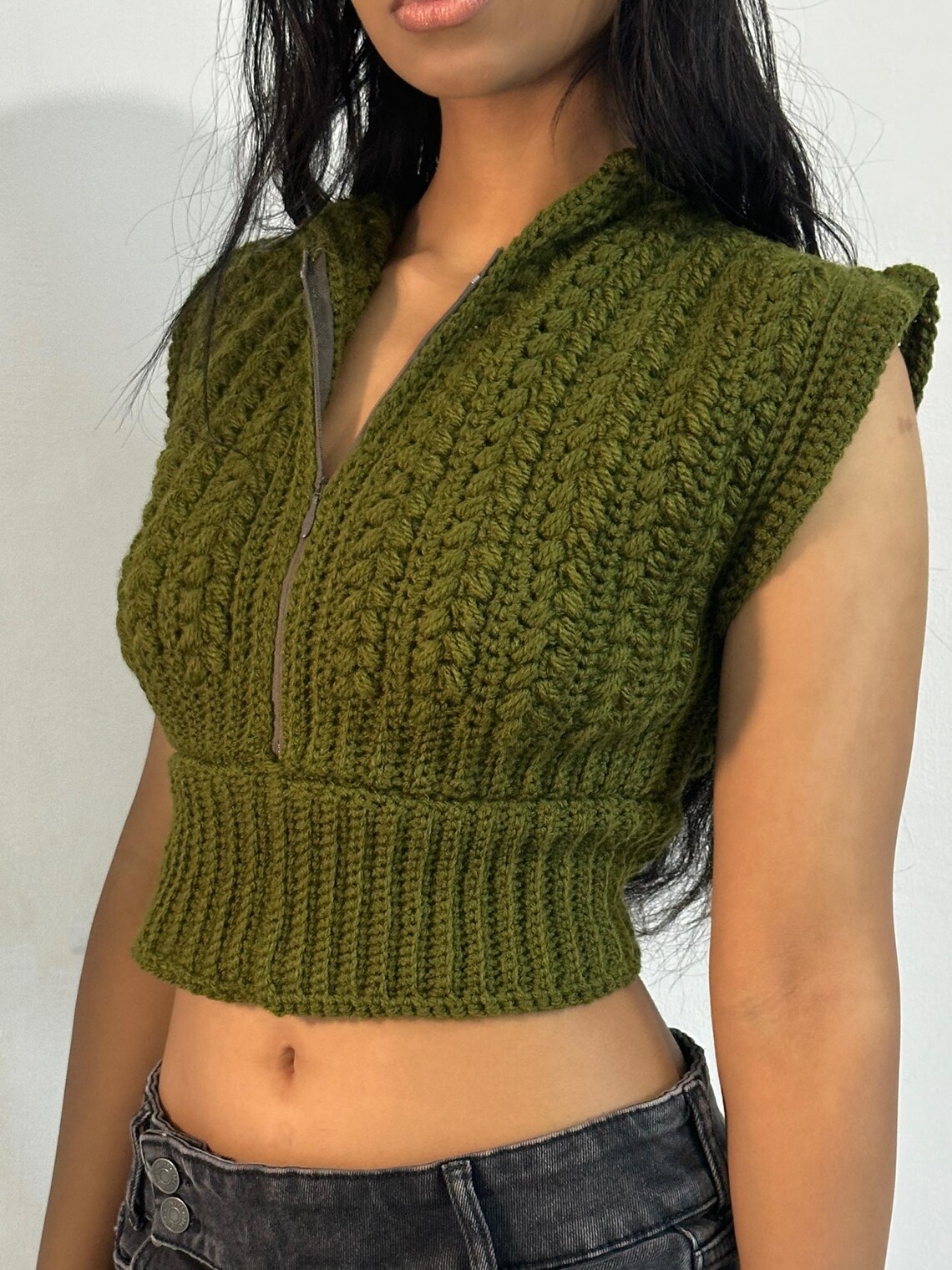 Handmade Crochet Top, Made to Order, Crochet Sweater, Crochet Crop Top ...