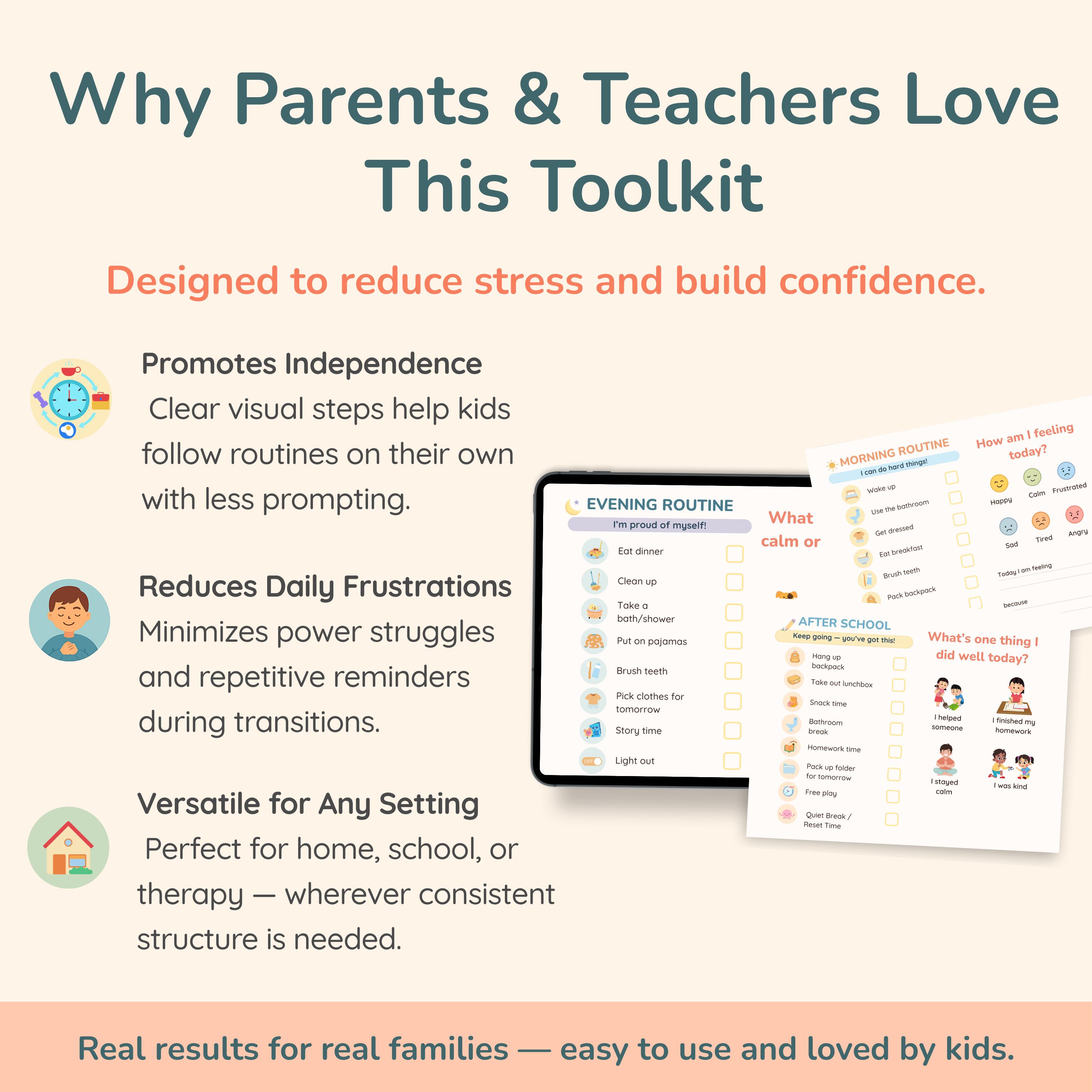 Kids Routine Chart, Daily Schedule, Morning Routine, Evening Routine ...