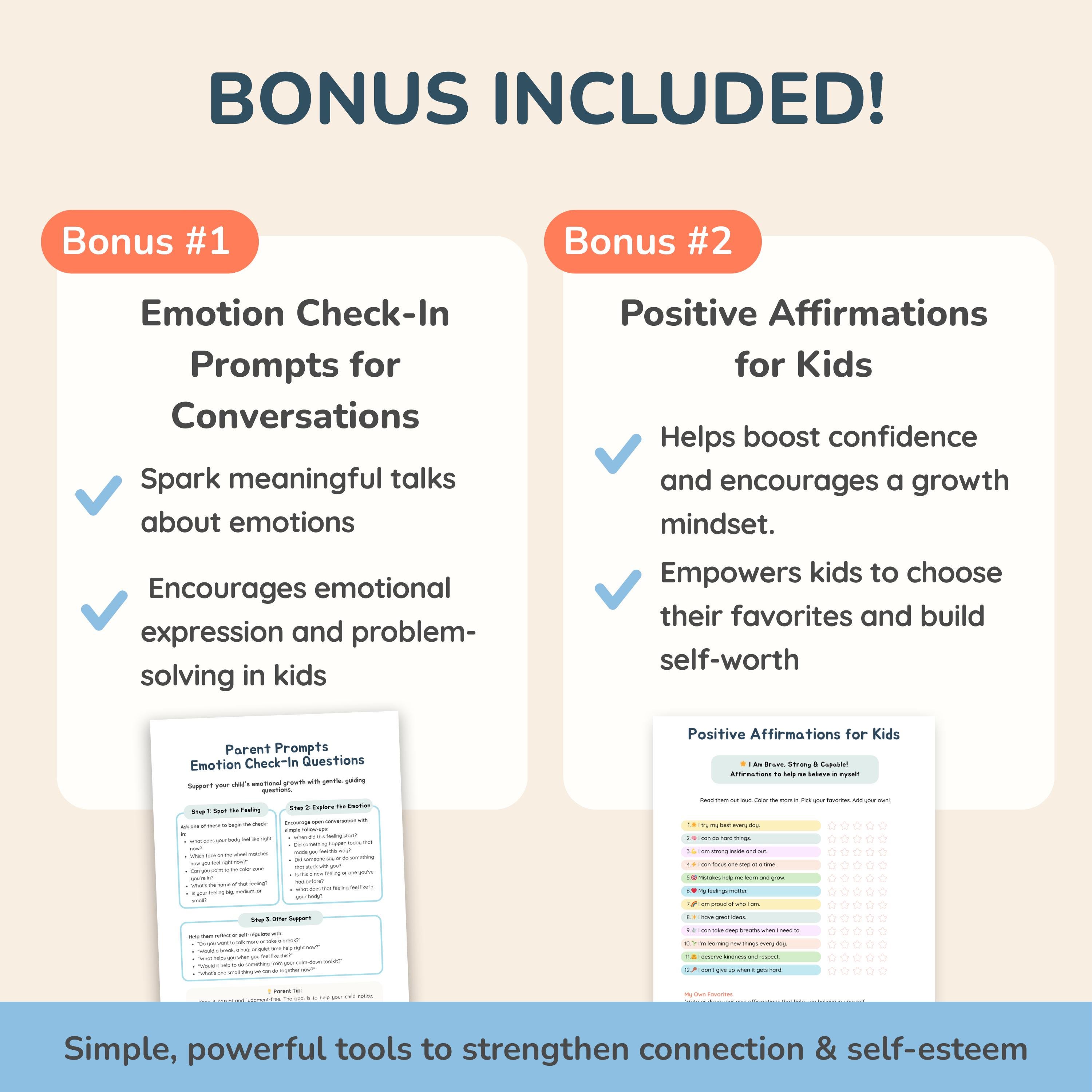 Parent Cheat Sheet Bundle – ADHD Tools, Emotional Support, Executive ...