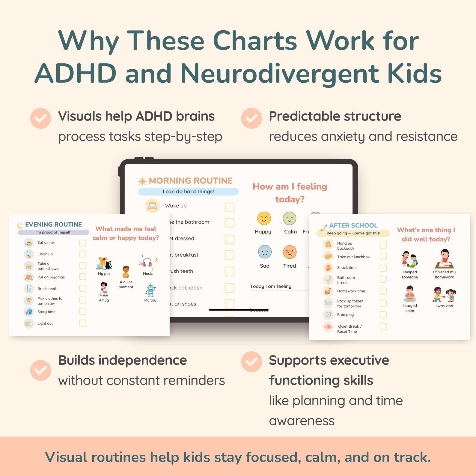 Kids Routine Chart, Daily Schedule, Morning Routine, Evening Routine ...