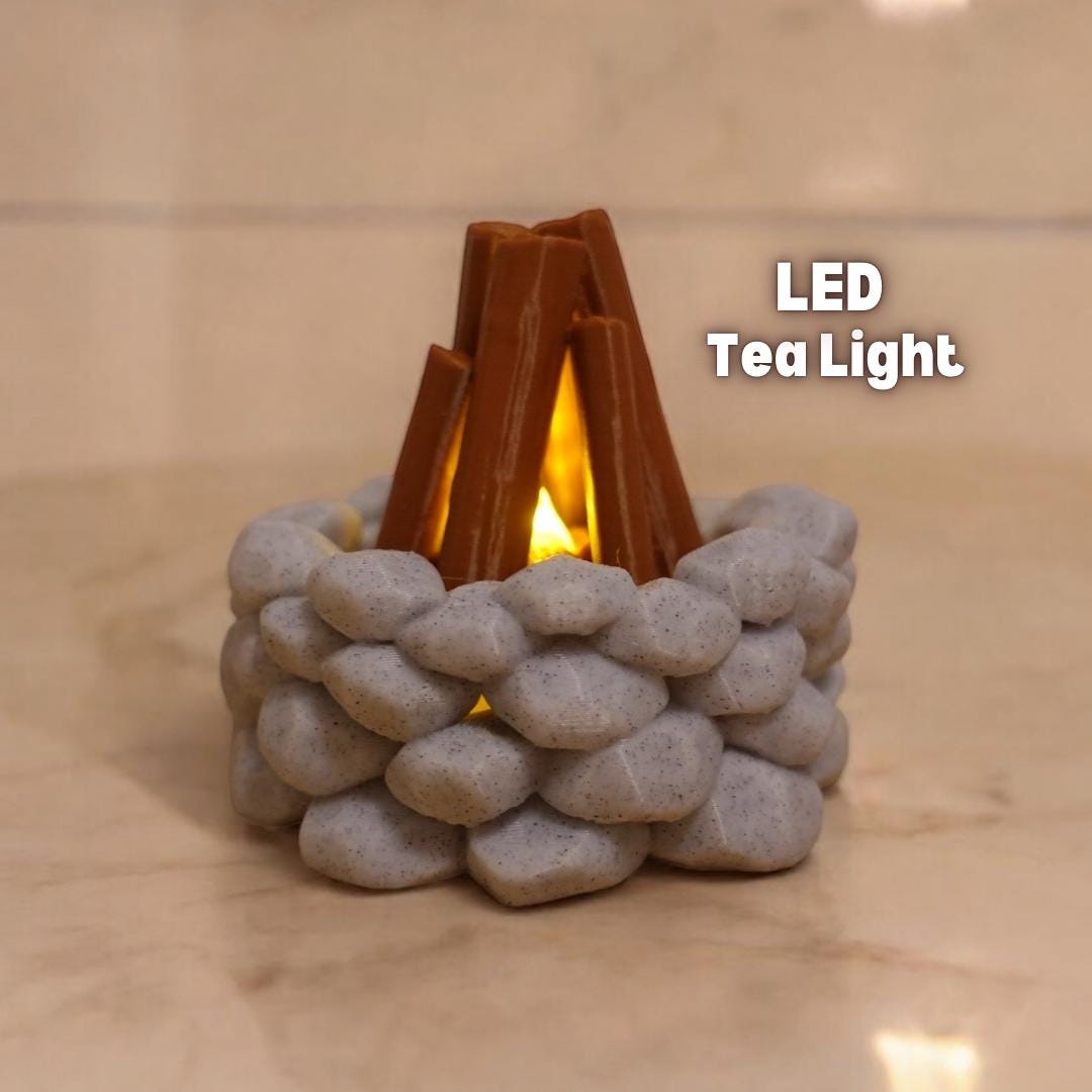 Campfire LED Tea Light - Etsy
