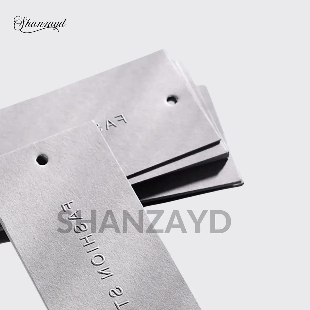 Custom Embossed Hang Tags, Personalized Branding Labels - Etsy
