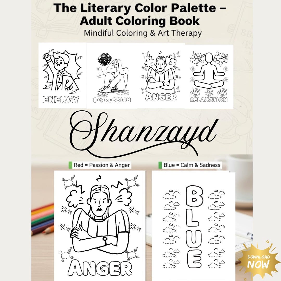 Adult Coloring Book (pdf)| Color Psychology Poster | Kids Coloring ...