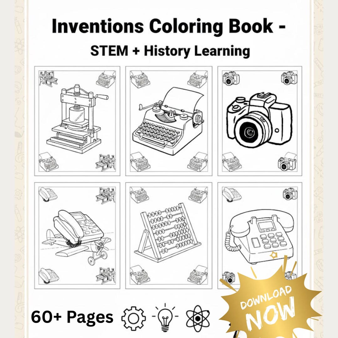 Educational History Coloring Book Printable PDF Kids Learning Coloring ...