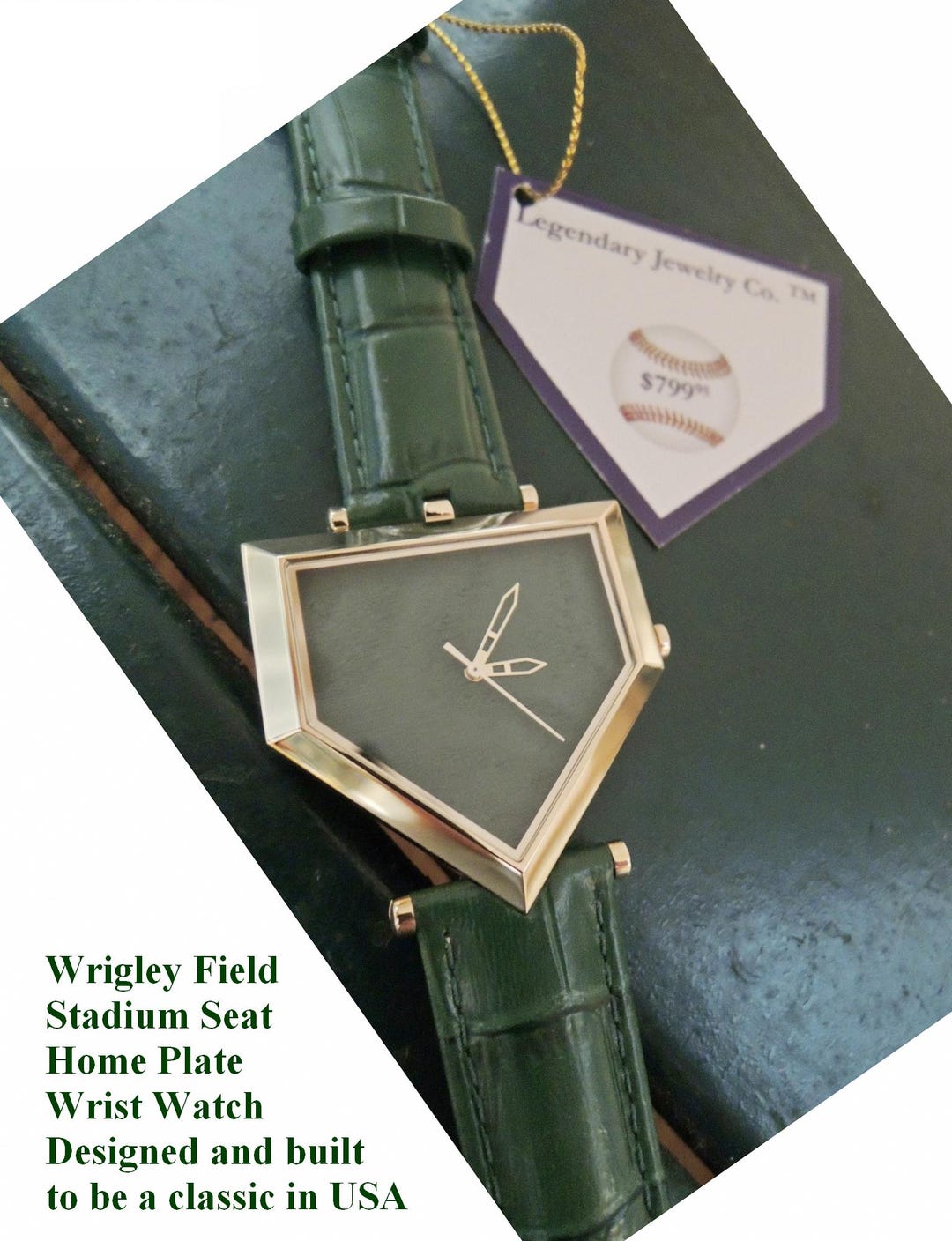 Wrigley Field Stadium Seat Watch: Home Plate Dial, Swiss Movement USA ...