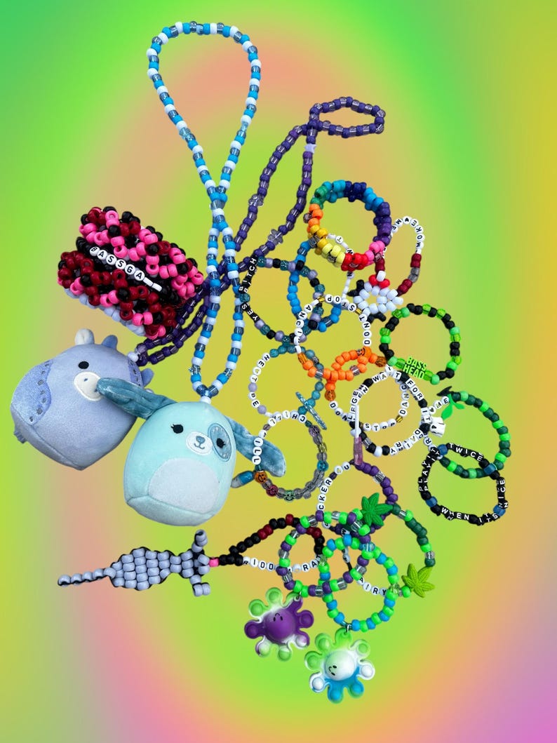 Pop It Kandi Bracelet | Sensory Stim Toy | PLUR | Fidget Jewerly | EDM ...