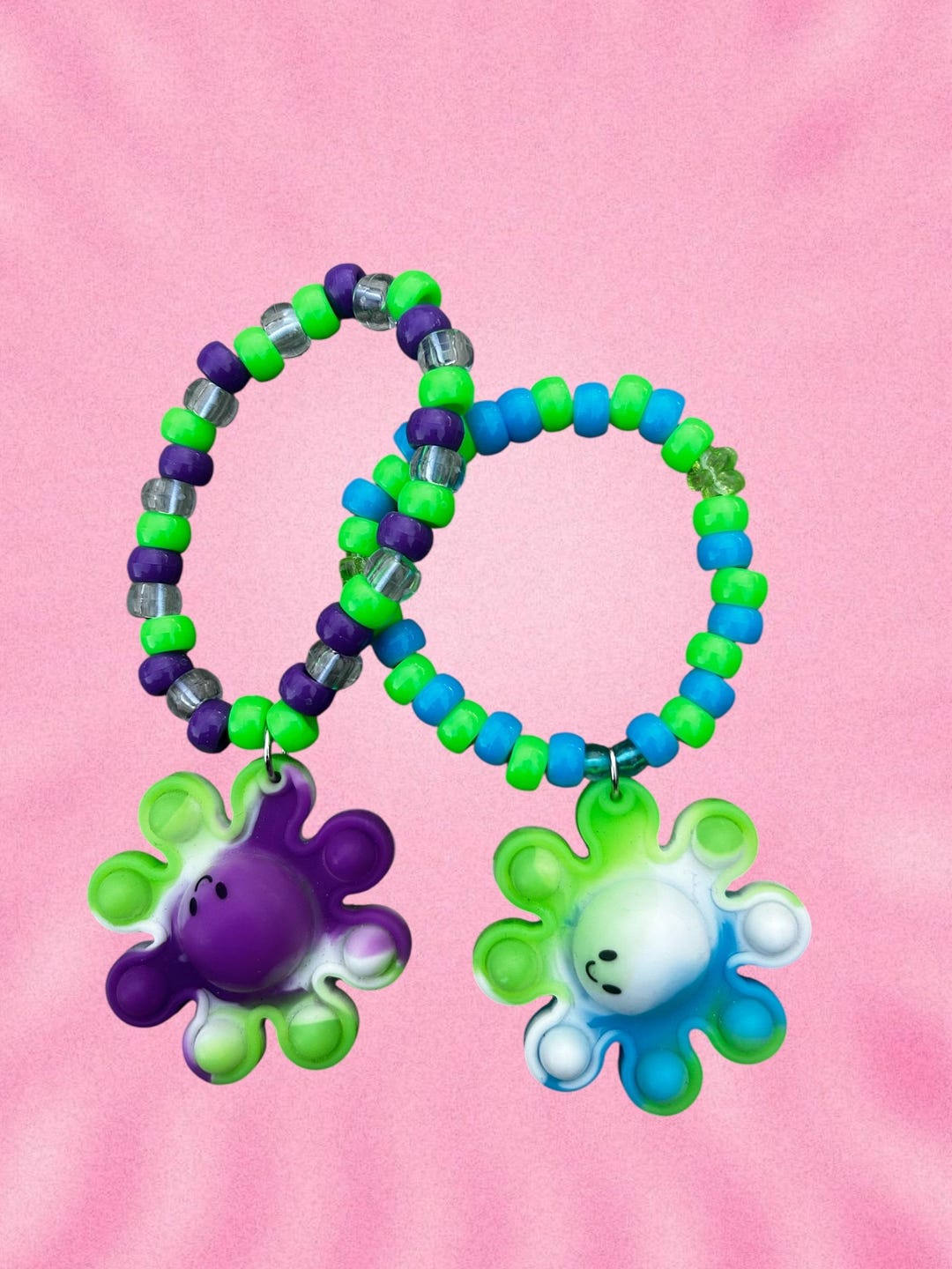 Pop It Kandi Bracelet | Sensory Stim Toy | PLUR | Fidget Jewerly | EDM ...
