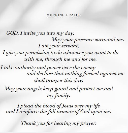 Morning Prayer - Printable PDF - Etsy
