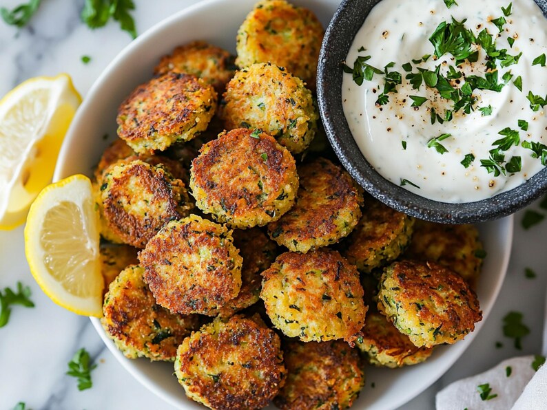 Crispy Zucchini Fritters Recipe PDF, Healthy Vegetarian Snack, Greek ...