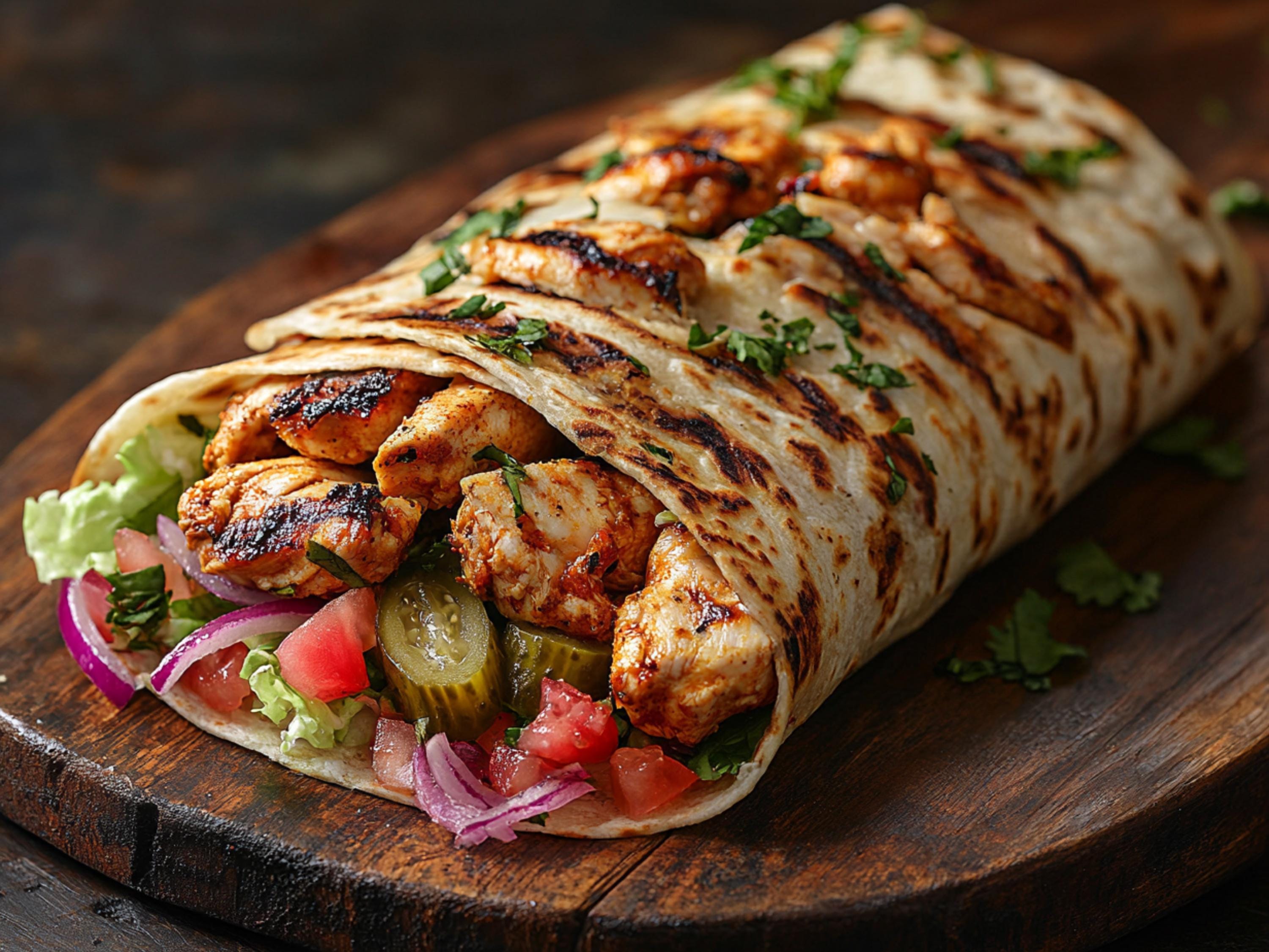 Best Recipe – Grilled Chicken Shawarma Wrap With Creamy Garlic Sauce ...