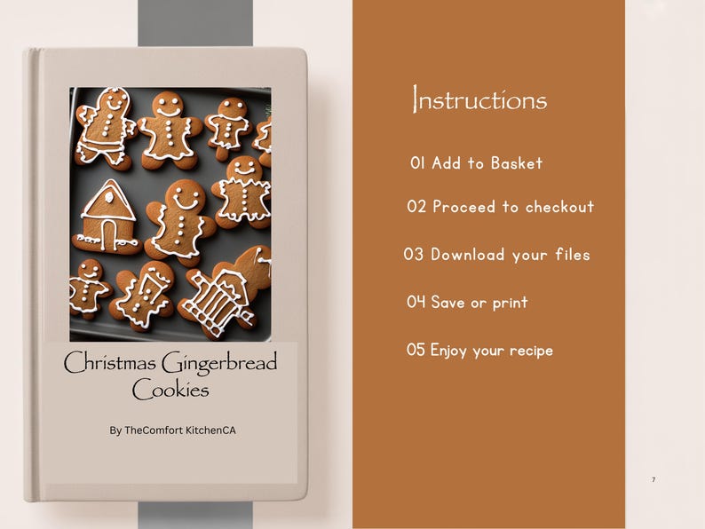 Classic Christmas Gingerbread Cookies Recipe, Printable PDF for Holiday ...