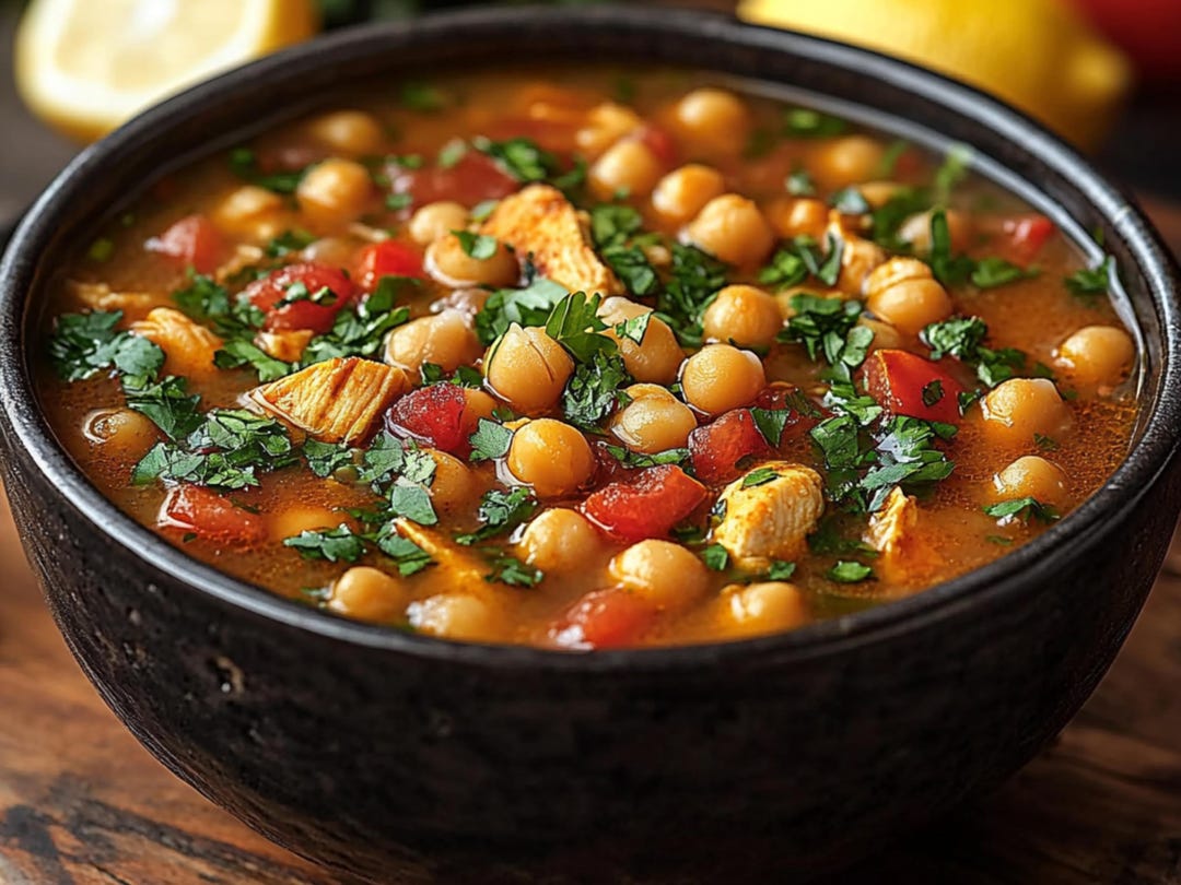 Traditional Moroccan Harira With Chicken - Etsy