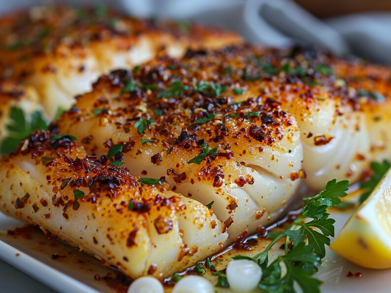 Herb Garlic Crusted Cod Recipe: Printable Fish Dinner (PDF) - Etsy