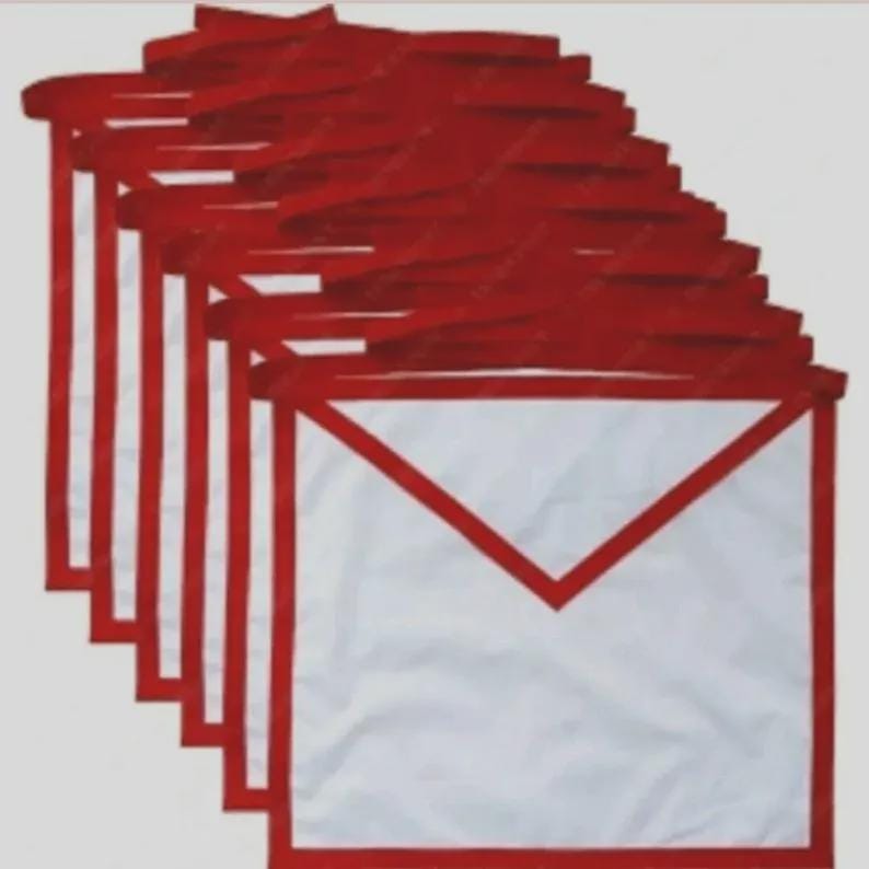 MASONIC REGALIA White COTTON Duck Cloth Funeral Aprons - Pack of 12 ...