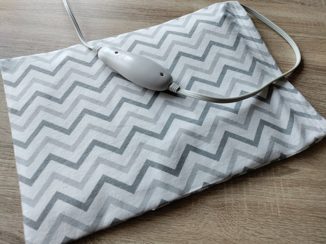 Chevron Flannel Heating Pad Cover With Velcro - 12x15 or 12x18 Inches ...