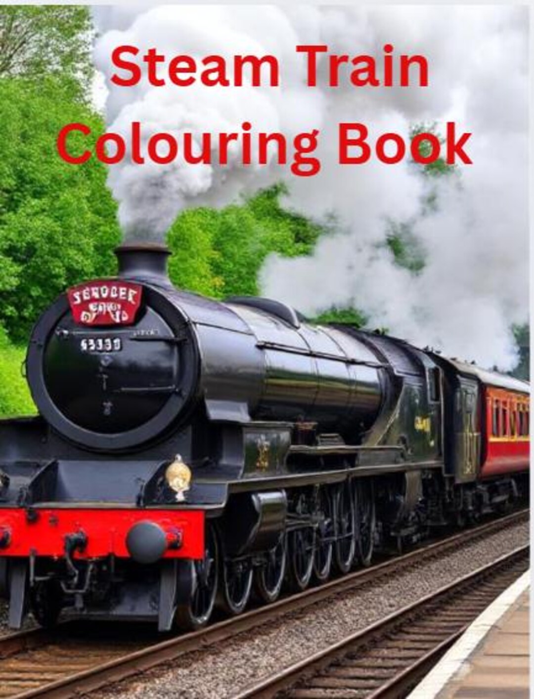 Steam Trains Colouring Book - Etsy