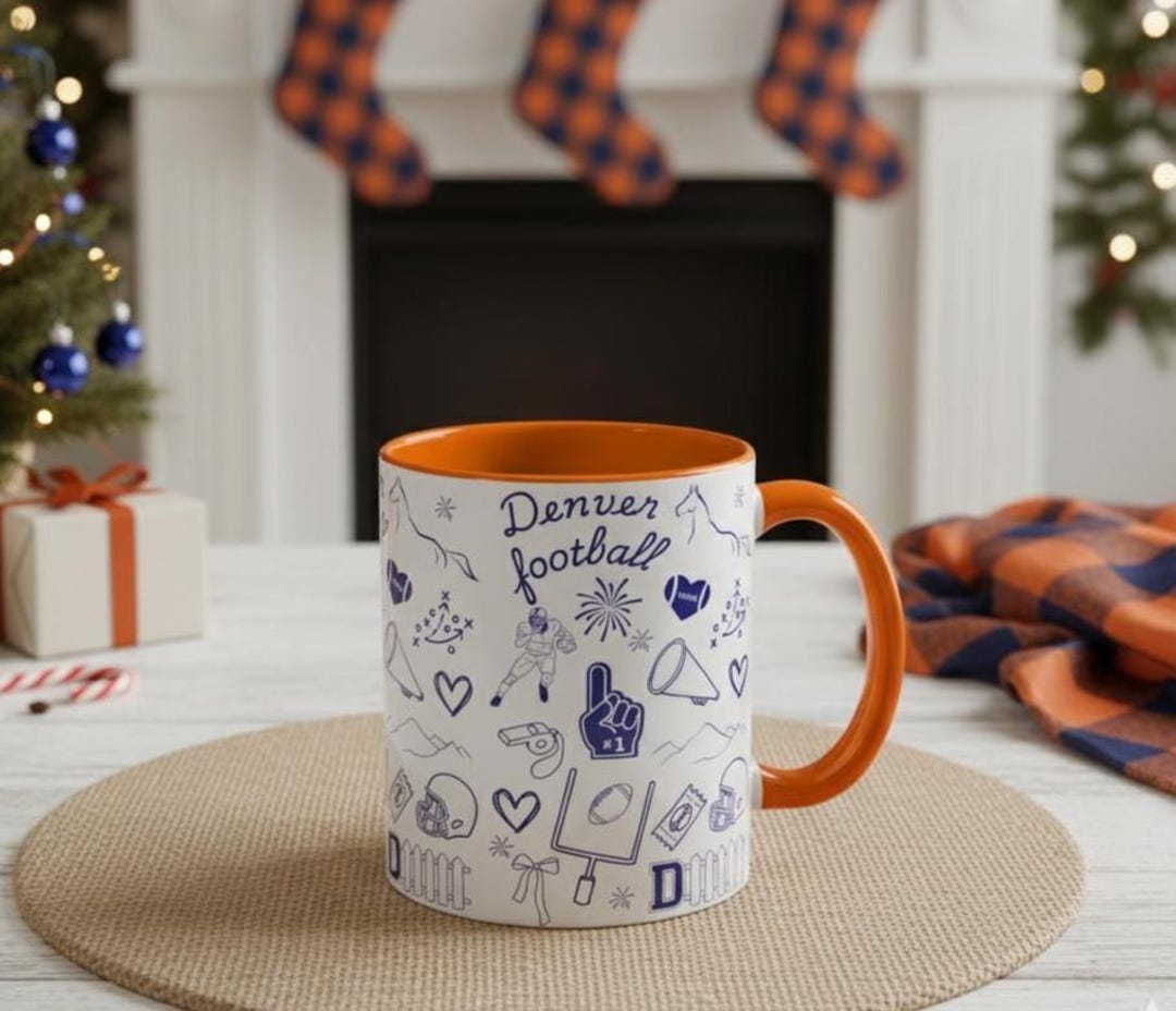 Denver Broncos Coffee Mug | NFL Football, Game Day Drinkware - Etsy