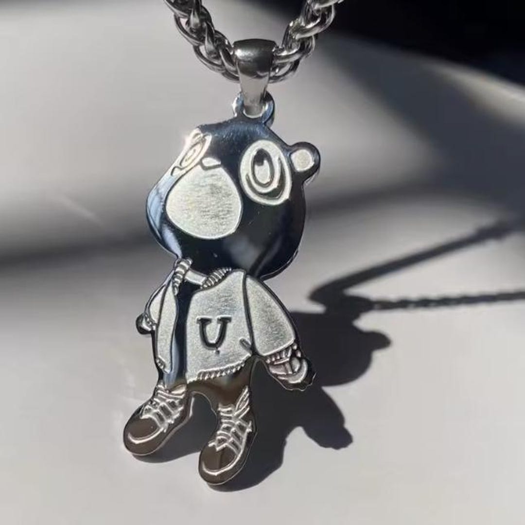Kayne West Teddy Bear Chain - Etsy