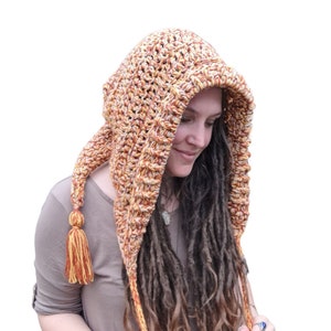Crochet Pixie Festival Hood, Fairycore Hood, Pixiecore Hood ...