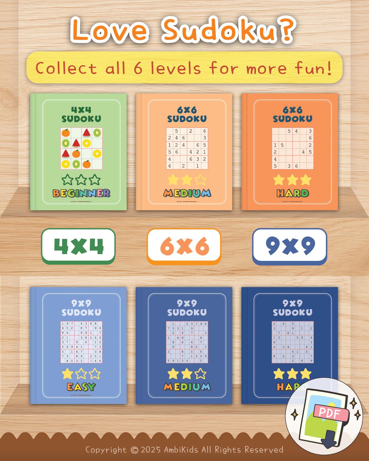 4x4 Sudoku Game for Kids (ages 4-7) – Step-by-step Confidence Builder ...