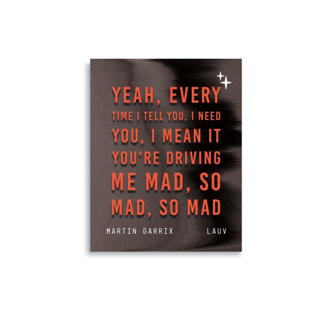 Martin Garrix Inspired Poster | MAD | Art Print | 11"x 14" Matte Print ...