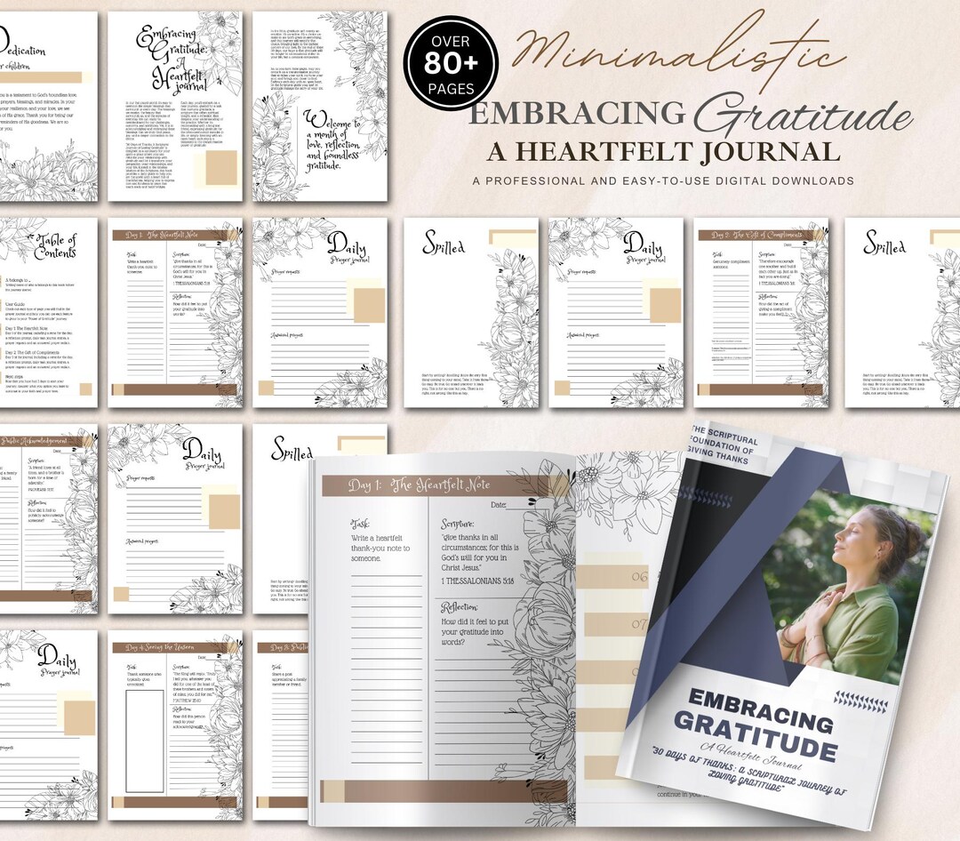 Gratitude Journal | Daily Thankfulness Reflection Book | Mindfulness ...