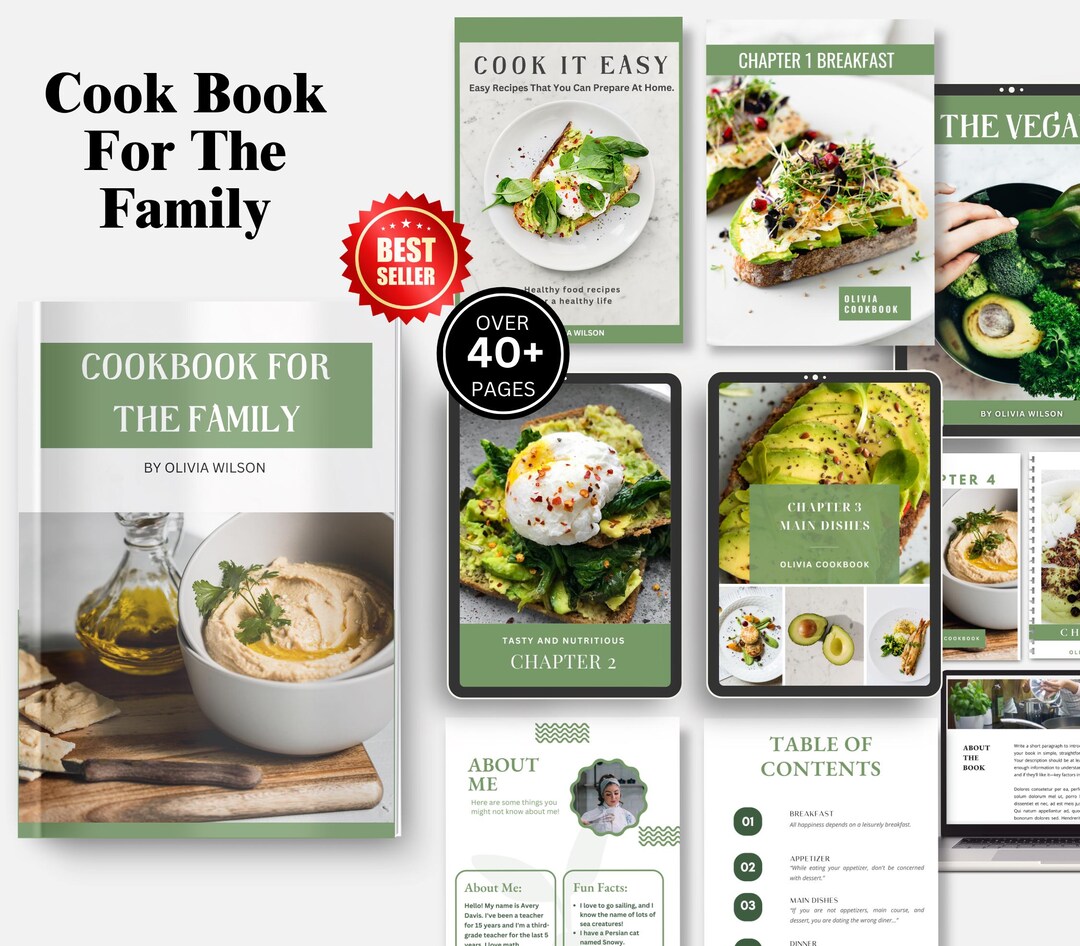 Printable Family Cookbook Template: Editable Recipe Organizer (PDF ...