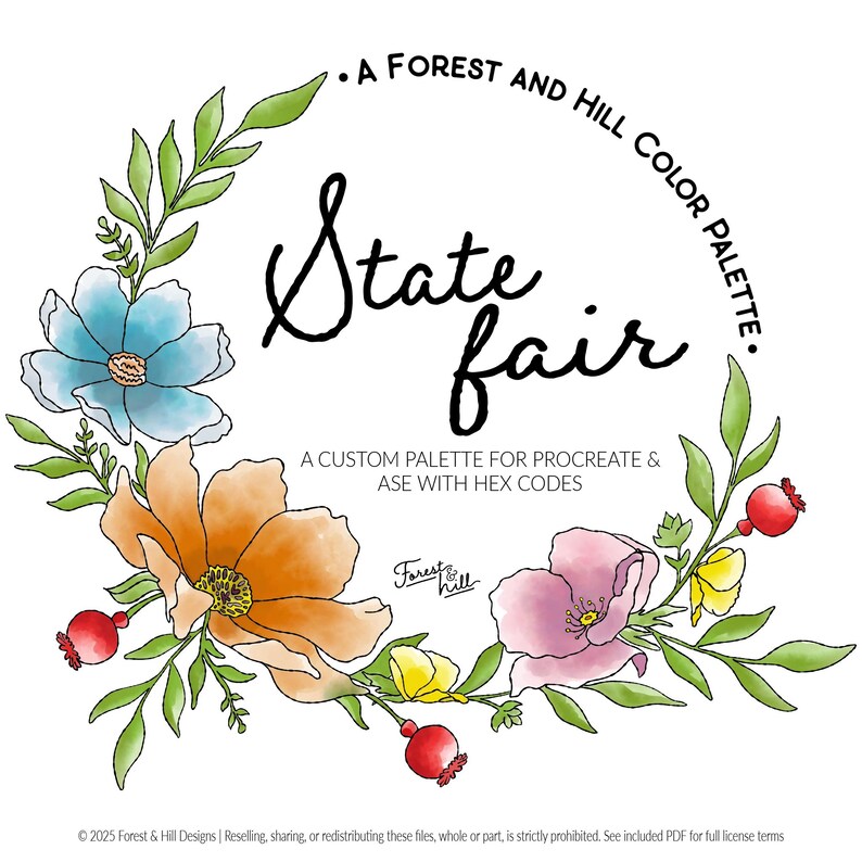 State Fair Color Palette | Procreate Swatches & Adobe ASE | Festive ...