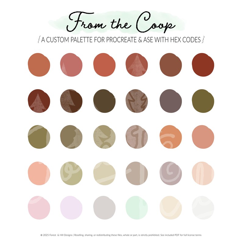 From the Coop Color Palette | Procreate Swatches & Adobe ASE | Rustic ...
