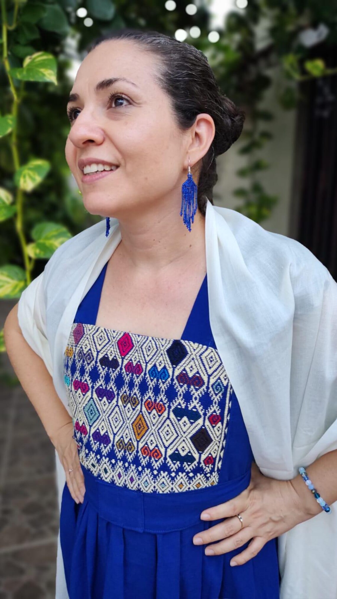 Vestido Largo Bordado De Telar Y Manta Chiapas/hand-woven Cotton Long Dress Chiapas - Etsy