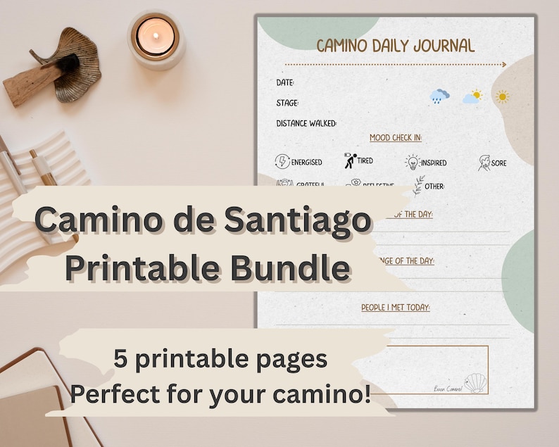 Camino De Santiago Printable Bundle | 5 Pages | Packing List, Route ...