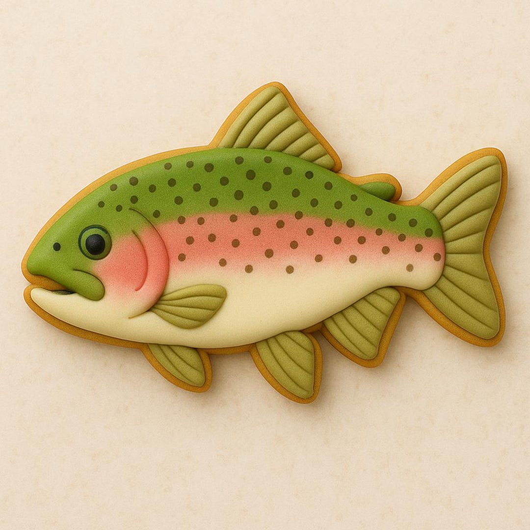 Rainbow Trout Cookie Cutter -reel in the Fun! - Etsy