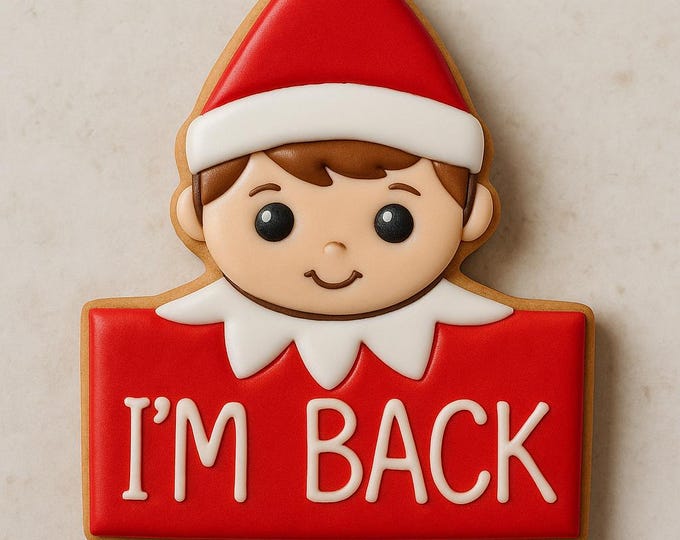 Elf Name Plaque Cookie Cutter With Optional Stencil Guide, Elf Cookie ...
