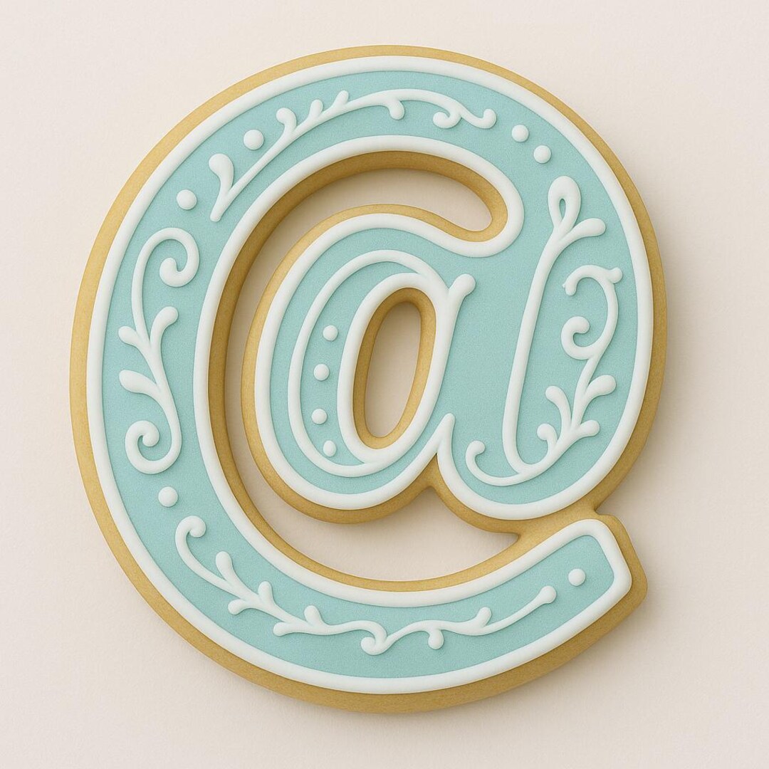 The At_sign Symbol Cookie Cutter - Connect With Sweet Treats! - Etsy