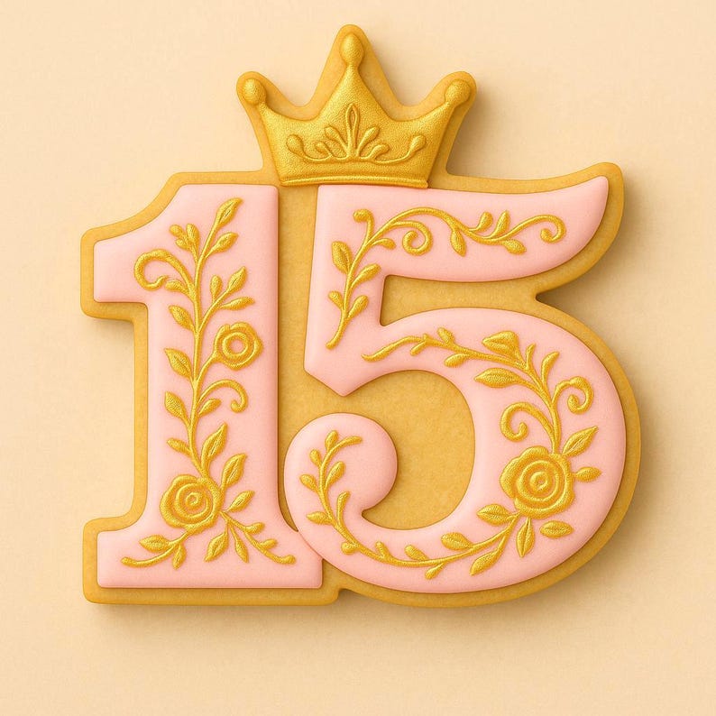 15th Birthday - Quinceanera Cookie Cutter Shape - Celebrate a ...