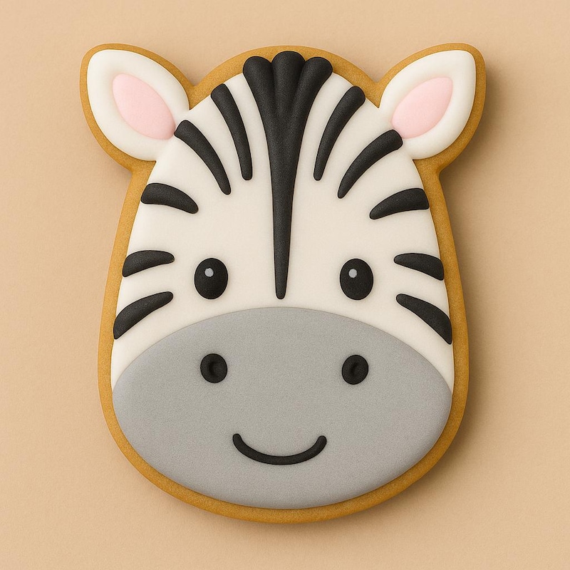 Zebra Cookie - Etsy
