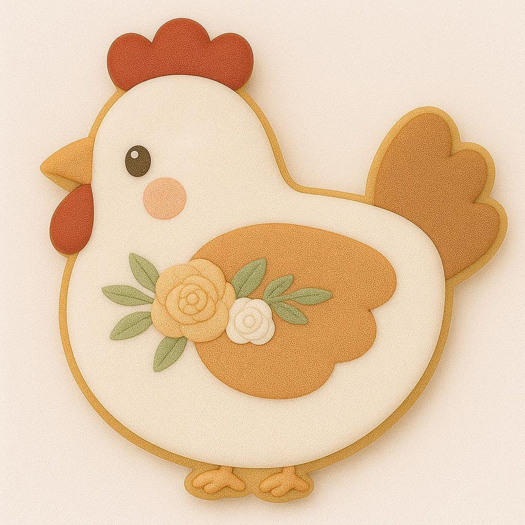 Boho Chicken Cookie Cutter – Farmhouse Floral Hen - Etsy