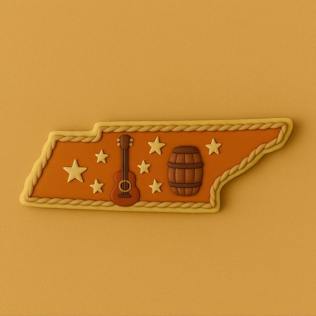 Tennessee State Cookie Cutter – Country Music & Whiskey Barrel Theme - Etsy