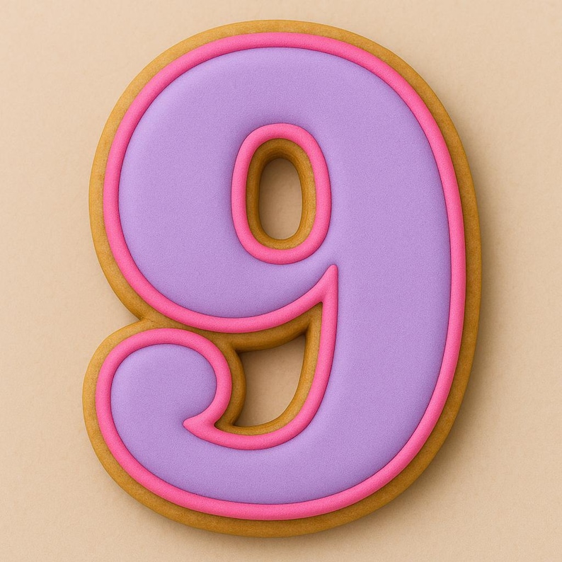 Number 9 Cookie Cutter – Perfect for Custom Treats! - Etsy